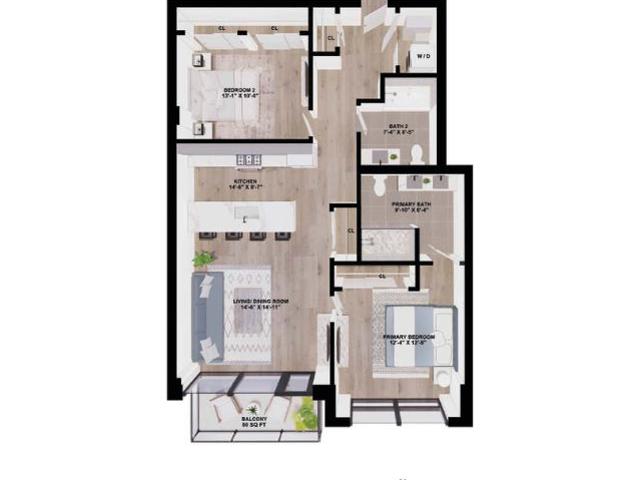 2 Br, 2 bath, Other 812 W Adams Street
