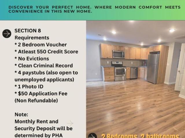 2 Br, 2 bath, Single Family 1827 West Diamond Street