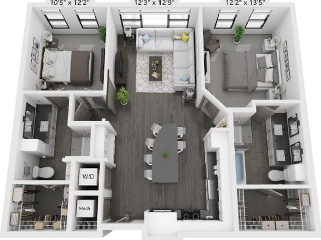 2 BR, 2 BA Apartment 114 E Hutland Dr, austin, TX 78752