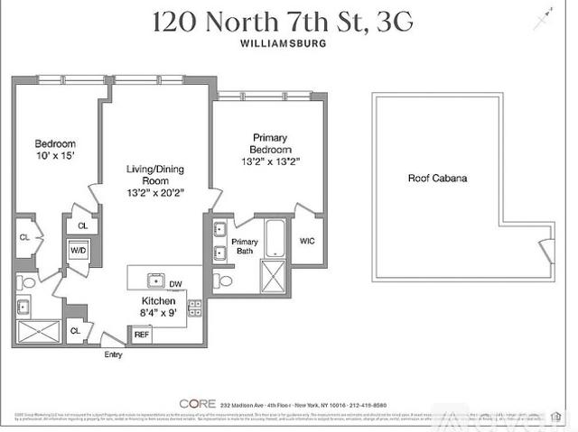 2 BR, 2 BA Apartment 120 N 7th Street Brooklyn NY 11249, Brooklyn, NY 11249