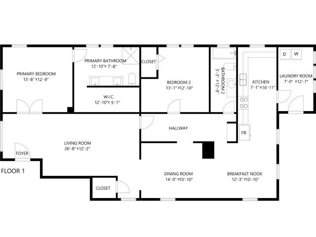 2 BR, 2 BA Apartment 1310 Anita Street, Houston, TX 77004