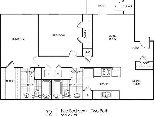 2 BR, 2 BA Apartment 2702 W Bay Area Blvd., Webster, TX 77598