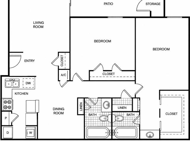 2 BR, 2 BA Apartment 2702 W Bay Area Blvd., Webster, TX 77598
