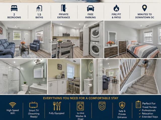 2 BR, 2 BA Apartment 2 Bedroom House 1304 Van Buren Street Northwest, Washington, DC 20012