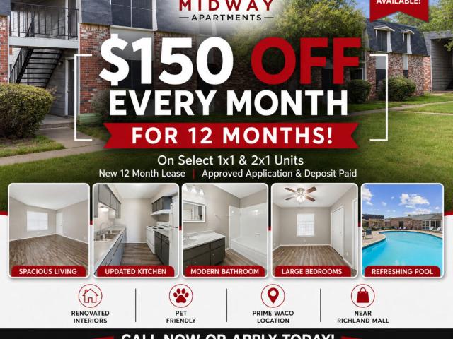 2 BR, 2 BA Apartment 416 Owen Lane Unit 86, Waco, TX 76710