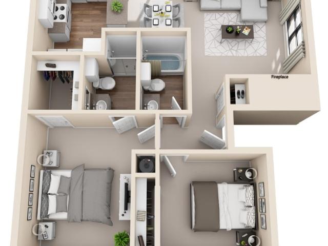 2 BR, 2 BA Apartment 4386 Lawrence Drive Unit E E 204, Garland, TX 75044