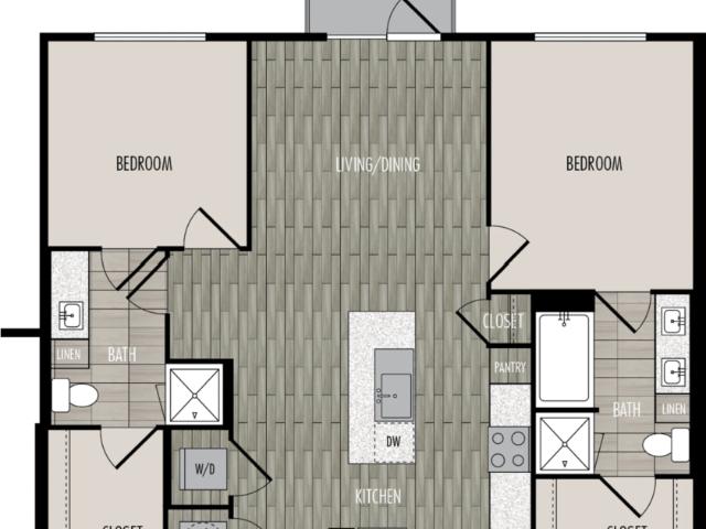 2 BR, 2 BA Apartment 5900 Cameron Rd, Austin, TX 78723