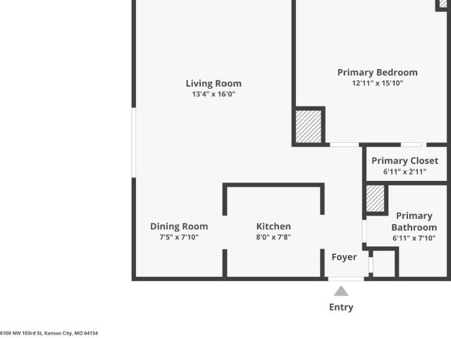 2 BR, 2 BA Apartment 6201 Northwest 70th Street Unit 6400 102, Kansas City, MO 64151