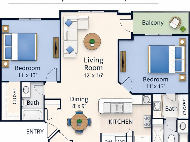 2 BR, 2 BA Apartment 627 Caledon Ct, Greenville, SC 29615