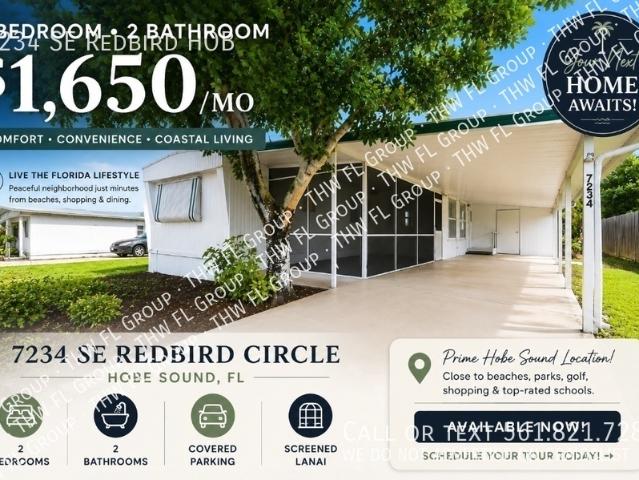 2 BR, 2 BA Apartment 7234 SE Redbird HOB, Hobe Sound, FL 33455