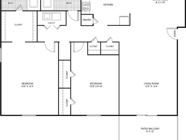 2 BR, 2 BA Apartment 950 Stevens Creek Road Unit C8, Augusta, GA 30907