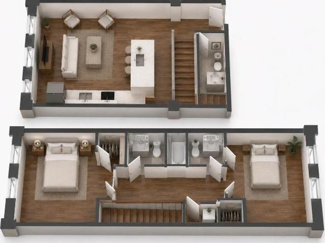 2 Br, 3 bath, Condo 18 E Lancaster Avenue