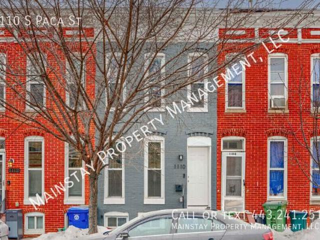 2 Br, 4 bath, Townhouse/Brownstone/RowHouse 1110 S Paca St
