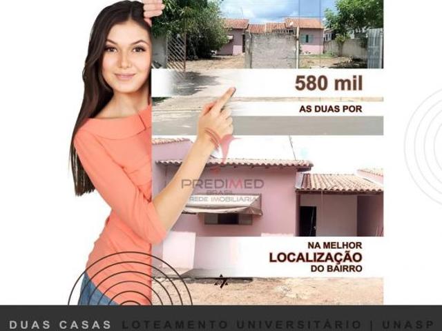 2 Casas + Terreno de 600m² ao Lado do UNASP | Loteamento Universitário