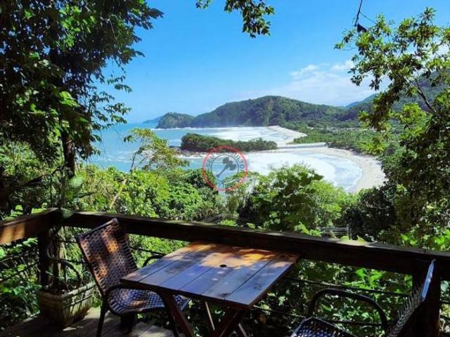 2 CASAS VISTA PREVILEGIADA PARA A PRAIA DE CAMBURY E CAMBURIZINHO TERRENO DE 1488M² ACESSO PELA ESTR