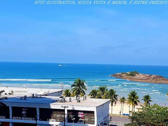 2 dorm. Pé na areia! Pitangueiras Guarujá Vista p/ mar, Wi Fi