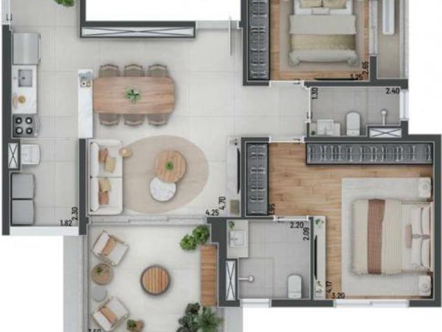 2 DORMITÓRIOS COM VAGA EM HIGIENÓPOLIS – 94M²