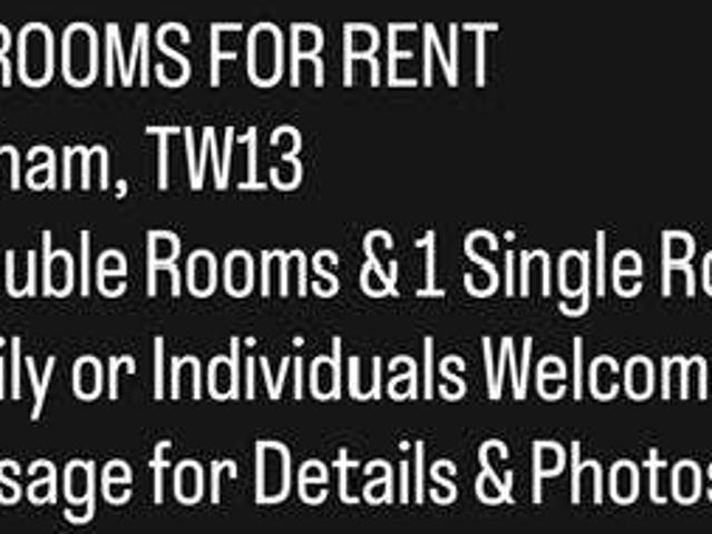 2 Double rooms & 1 single room TW13