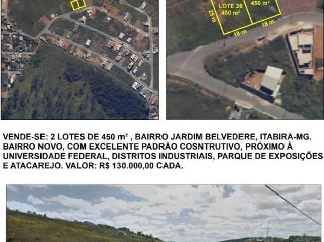 2 LOTES EM ITABIRA TROCA POR SERRA DO CIPÓ