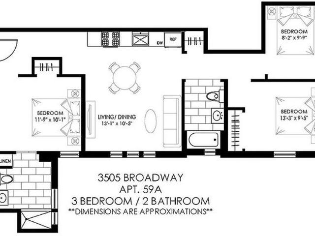 2 Rooms in Hamilton Heights 3BR $1,088 & $1,115