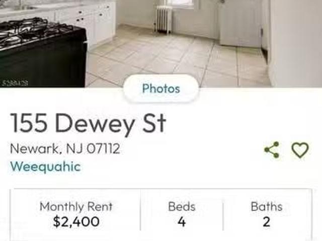 $2,400 4 Bedroom 2 Bathroom Apartment In Newark With Great A.