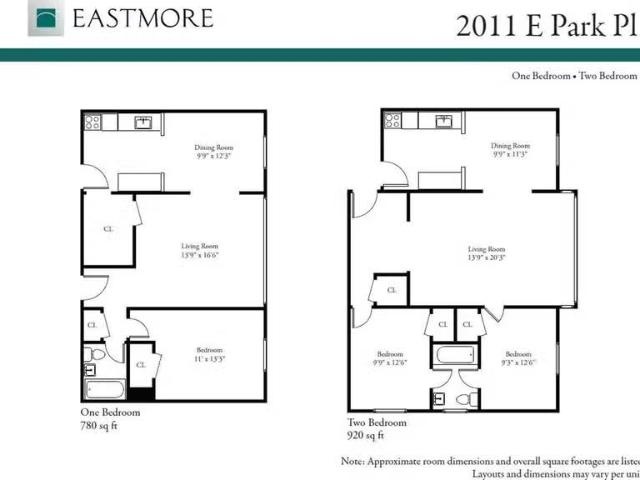 2BR/1.0BA 2011 E Park Place
