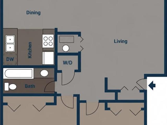 2BR/1BA w/ In Unit W/D Hamilton Square Westfield