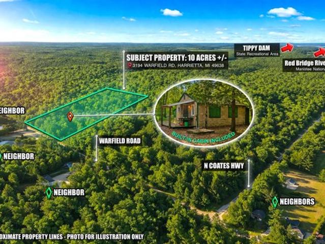3194 N Warfield Rd, Harrietta, MI 49638