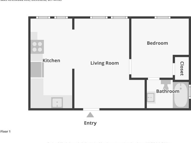 3209 Archwood Avenue/3773 West 33rd Street 1 Bedroom Apartment for Rent at 3209 3209 Archwood Avenue/3773 West 33rd Street, Cleveland, OH 44109 Brooklyn Centre