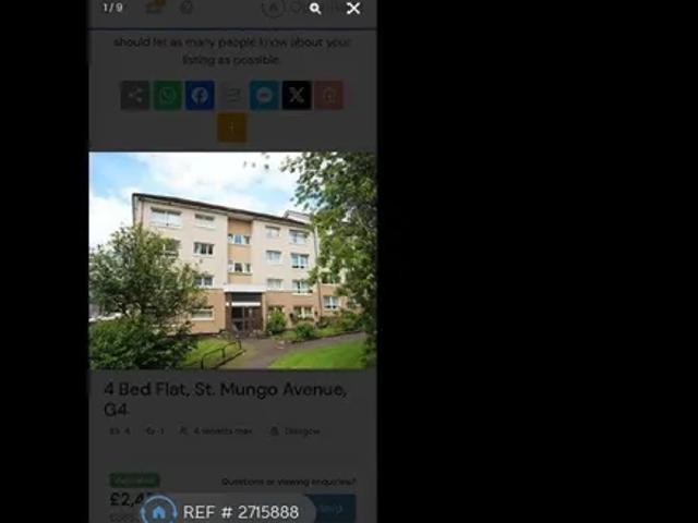 37 St Mungo Avenue, Glasgow, G4 0PL, United Kingdom | 4 bed apartment for rent #167773250 | Rentberry