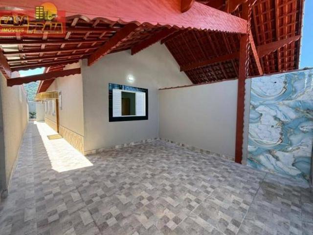 370 metros da praia, casa nova geminada 2 quartos, com piscina, 82 m² por R$ 489.000 Vera Cruz