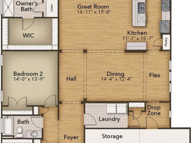 3 Bed, 2 Bath New Home plan in Calabash, NC