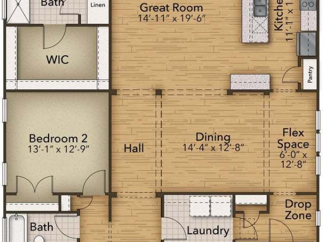 3 Bed, 2 Bath New Home plan in Calabash, NC