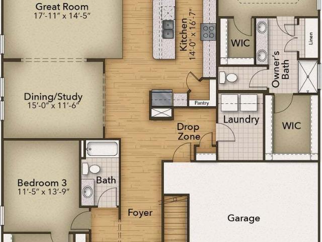 3 Bed, 2 Bath New Home plan in Calabash, NC