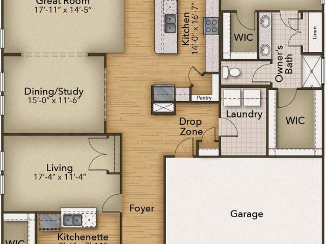3 Bed, 2 Bath New Home plan in Calabash, NC