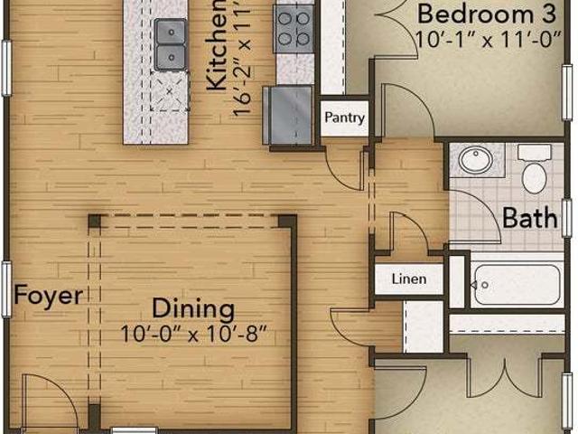 3 Bed, 2 Bath New Home plan in Calabash, NC