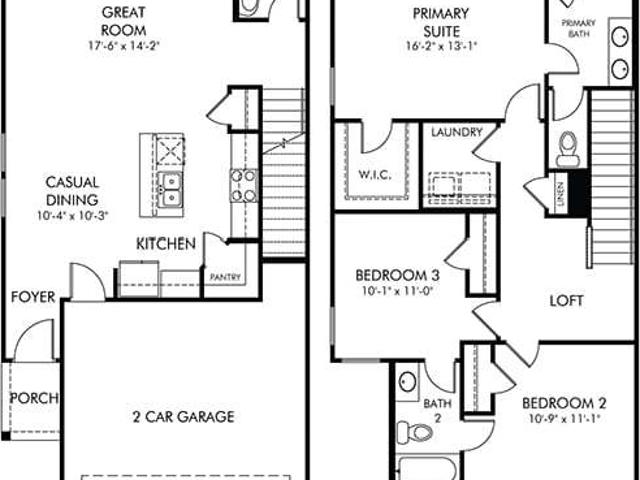 3 Bed, 2 Bath New Home plan in Charlotte, NC