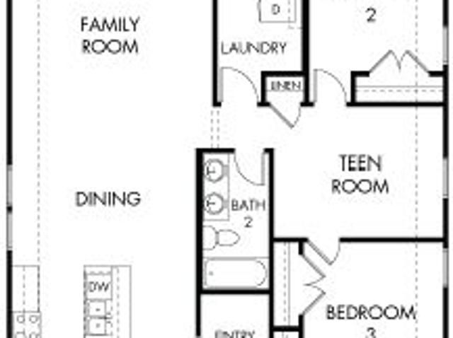 3 Bed, 2 Bath New Home plan in Conroe, TX