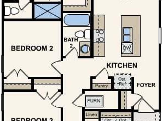 3 Bed, 2 Bath New Home plan in Dayton, TX