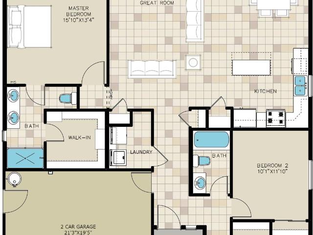 3 Bed, 2 Bath New Home plan in Fort Mohave, AZ
