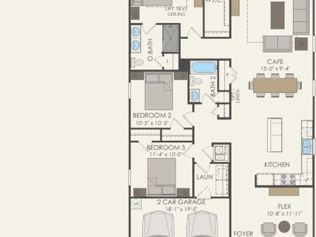 3 Bed, 2 Bath New Home plan in Georgetown, TX