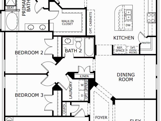 3 Bed, 2 Bath New Home plan in Granbury, TX