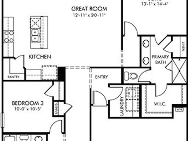 3 Bed, 2 Bath New Home plan in Moore, SC