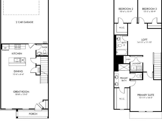3 Bed, 2 Bath New Home plan in Raleigh, NC