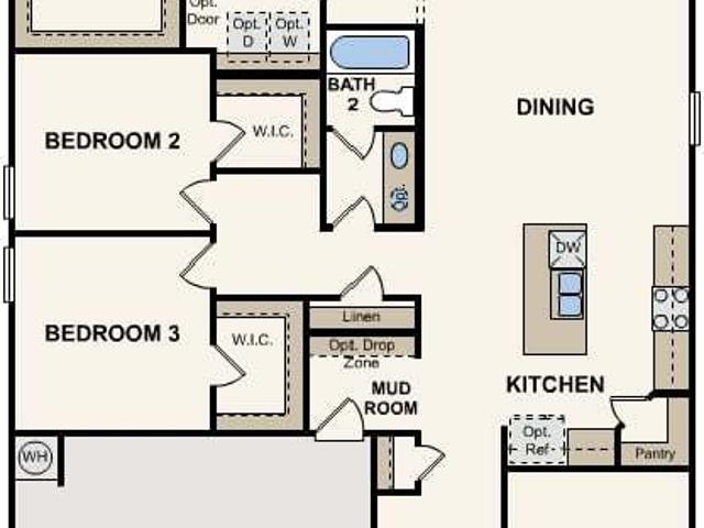 3 Bed, 2 Bath New Home plan in San Antonio, TX