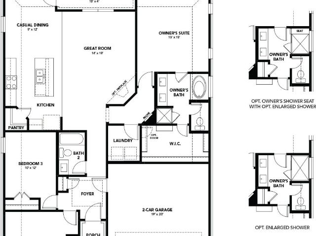3 Bed, 2 Bath New Home plan in San Antonio, TX