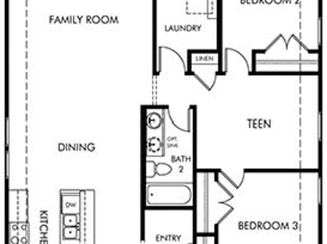 3 Bed, 2 Bath New Home plan in San Antonio, TX