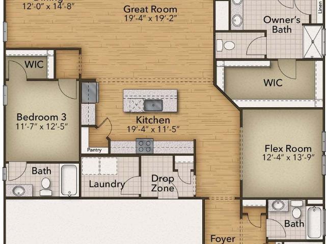 3 Bed, 3 Bath New Home plan in Calabash, NC