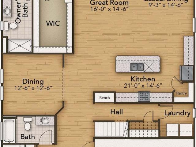 3 Bed, 3 Bath New Home plan in Calabash, NC