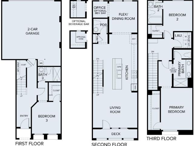 3 Bed, 3 Bath New Home plan in Claremont, CA